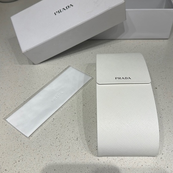 Prada | Accessories | Prada Magnetic Sunglasses Case With Cloth | Poshmark